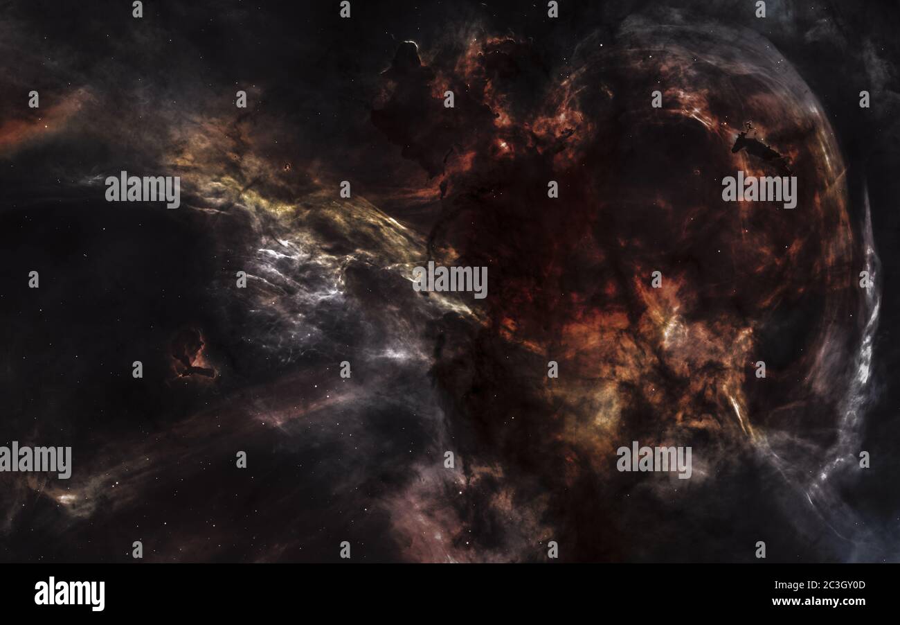 Beautiful cosmic landscape. Nebulae in deep space Stock Photo - Alamy