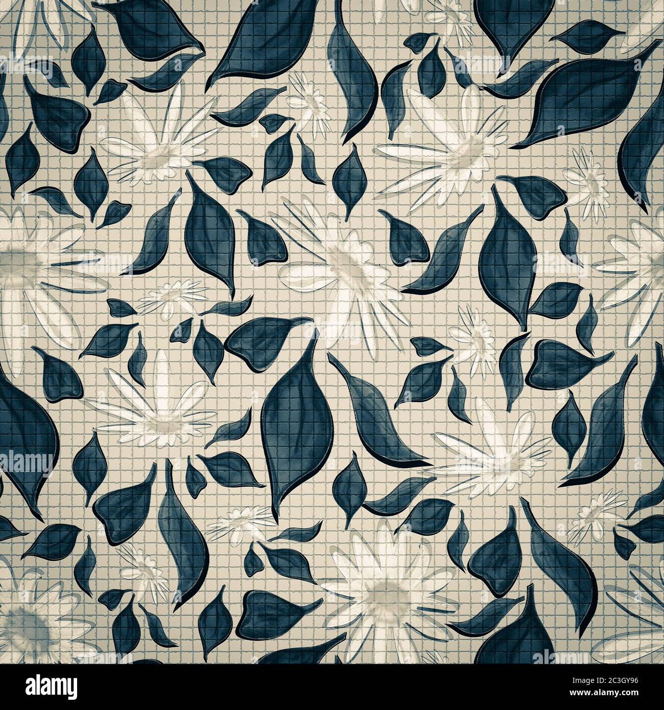 abstract based seamless leaves pattern Stock Photo - Alamy