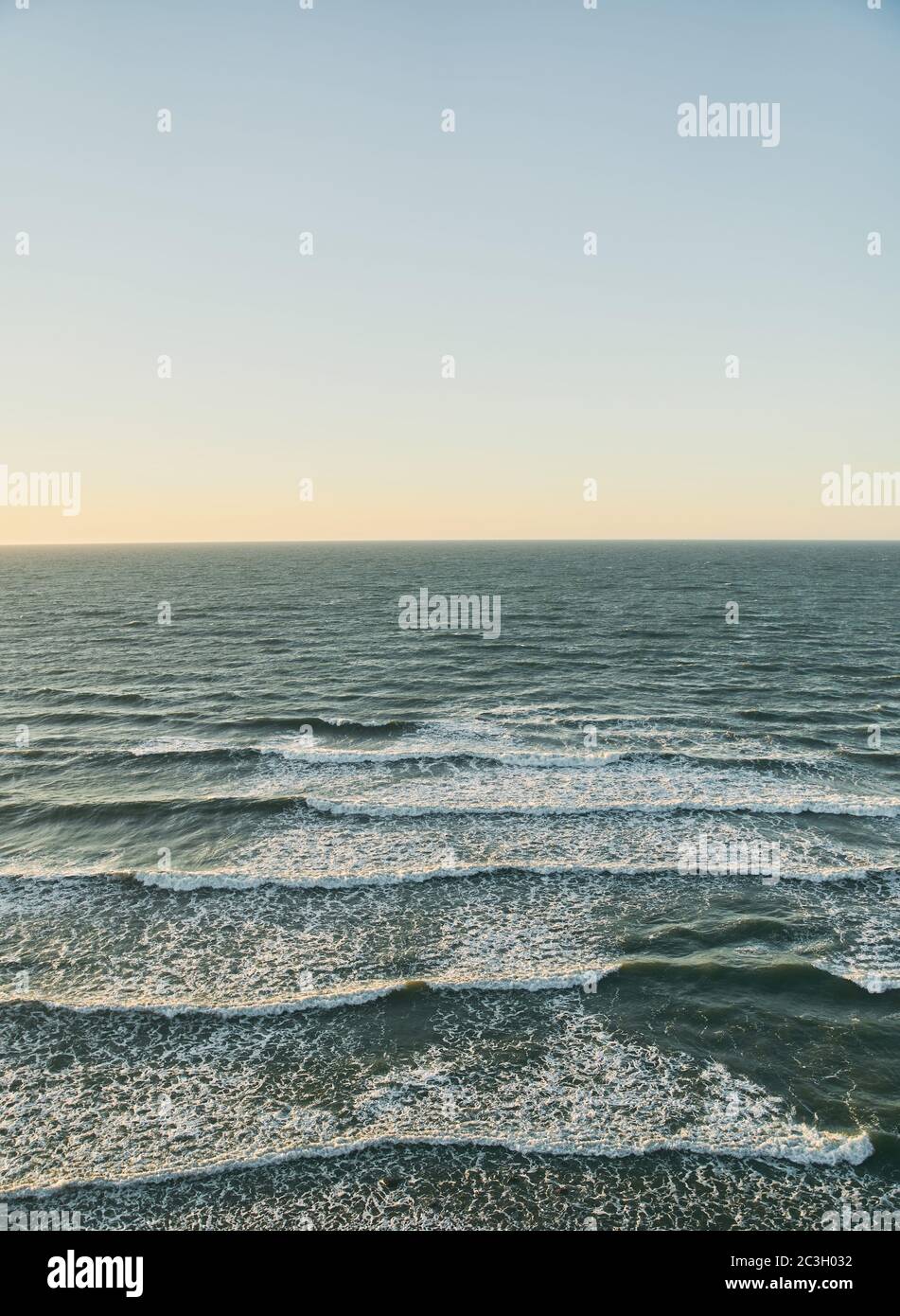 Sunset on the Baltic Sea. View from the cliff. Kaliningrad region. High ...