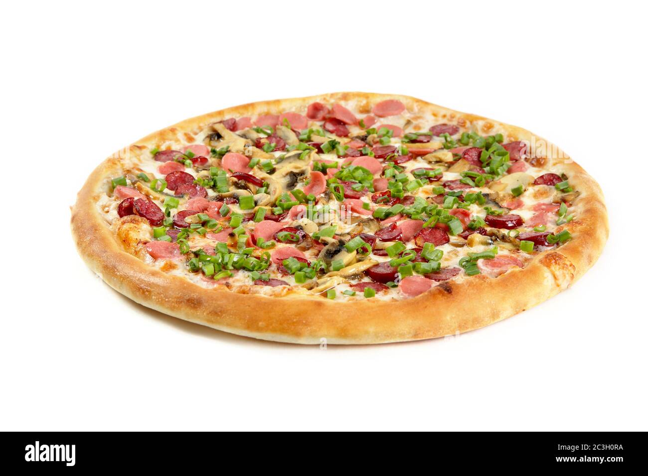 italian classic original pizza isolated on white background Stock Photo ...