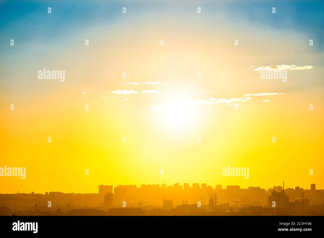 City buildings dramatic sky silhouette hi-res stock photography and ...