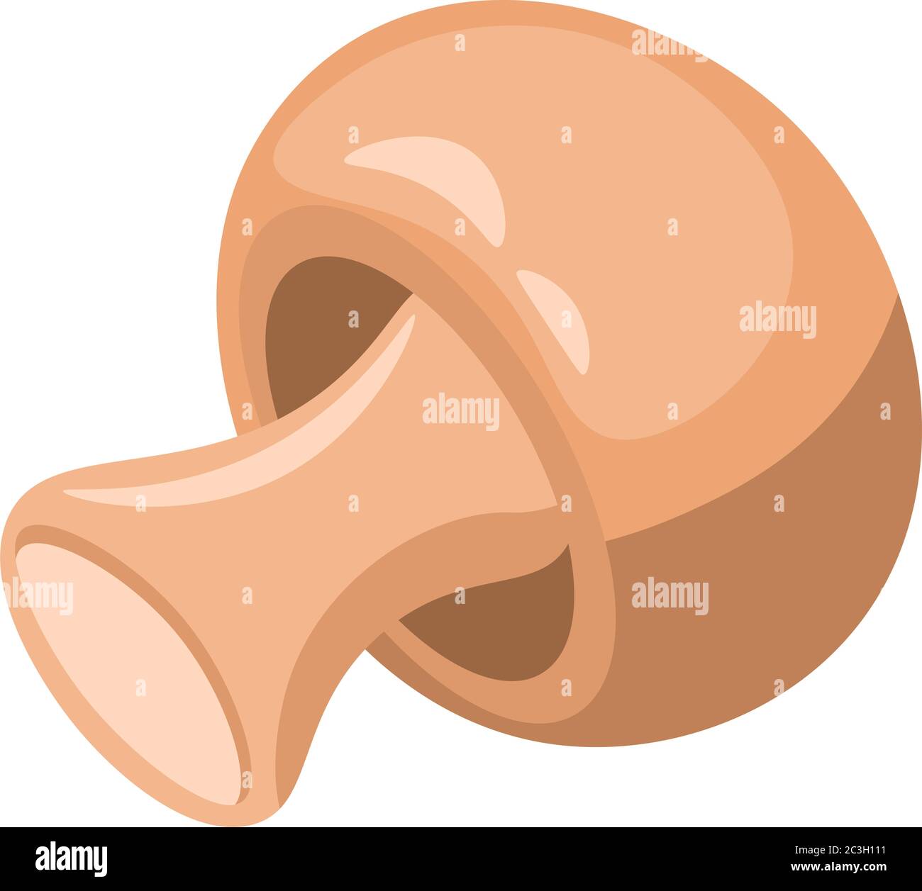 Mushroom champignon on white isolated background. Vector illustration ...