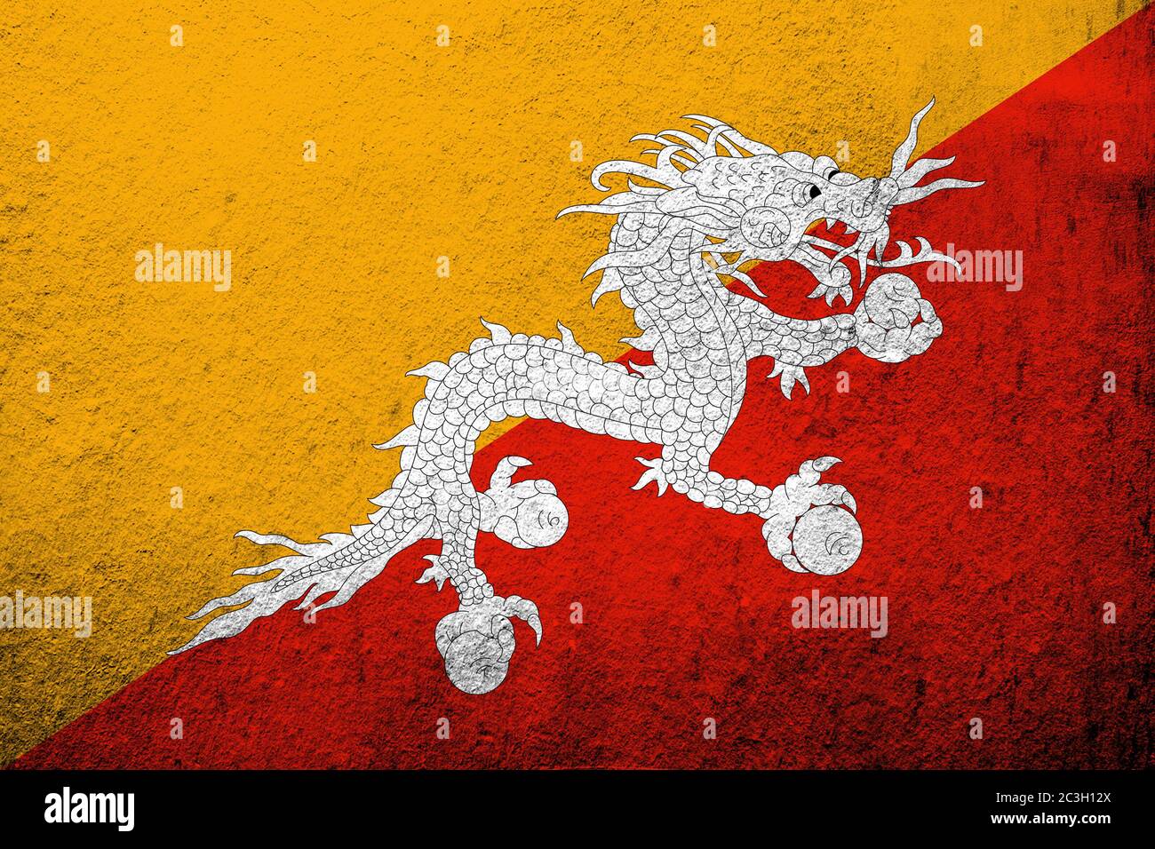 Bhutan national flag hi-res stock photography and images - Alamy