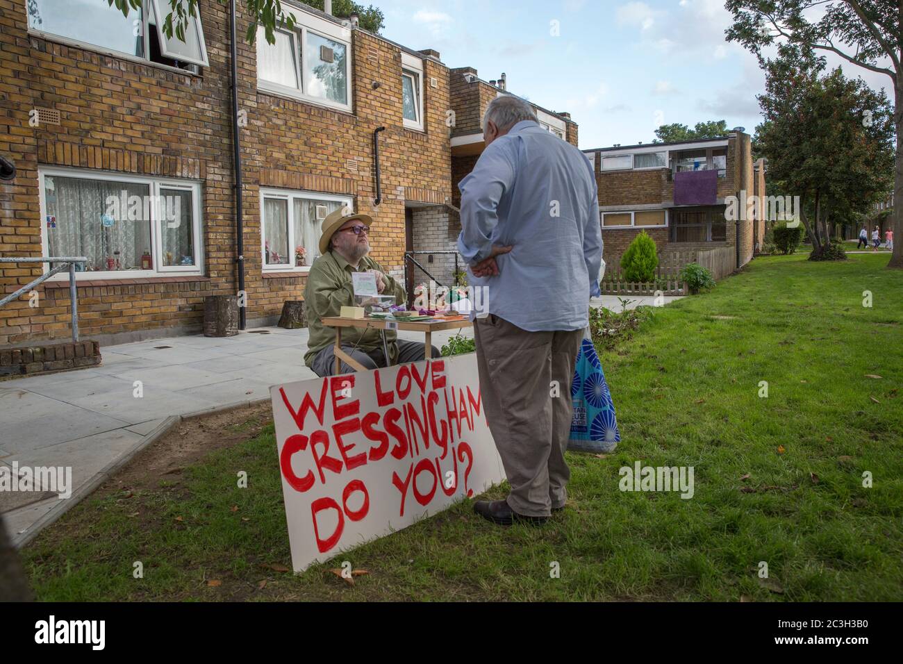 Housing activists at Cressingham Gardens estate in South London ...