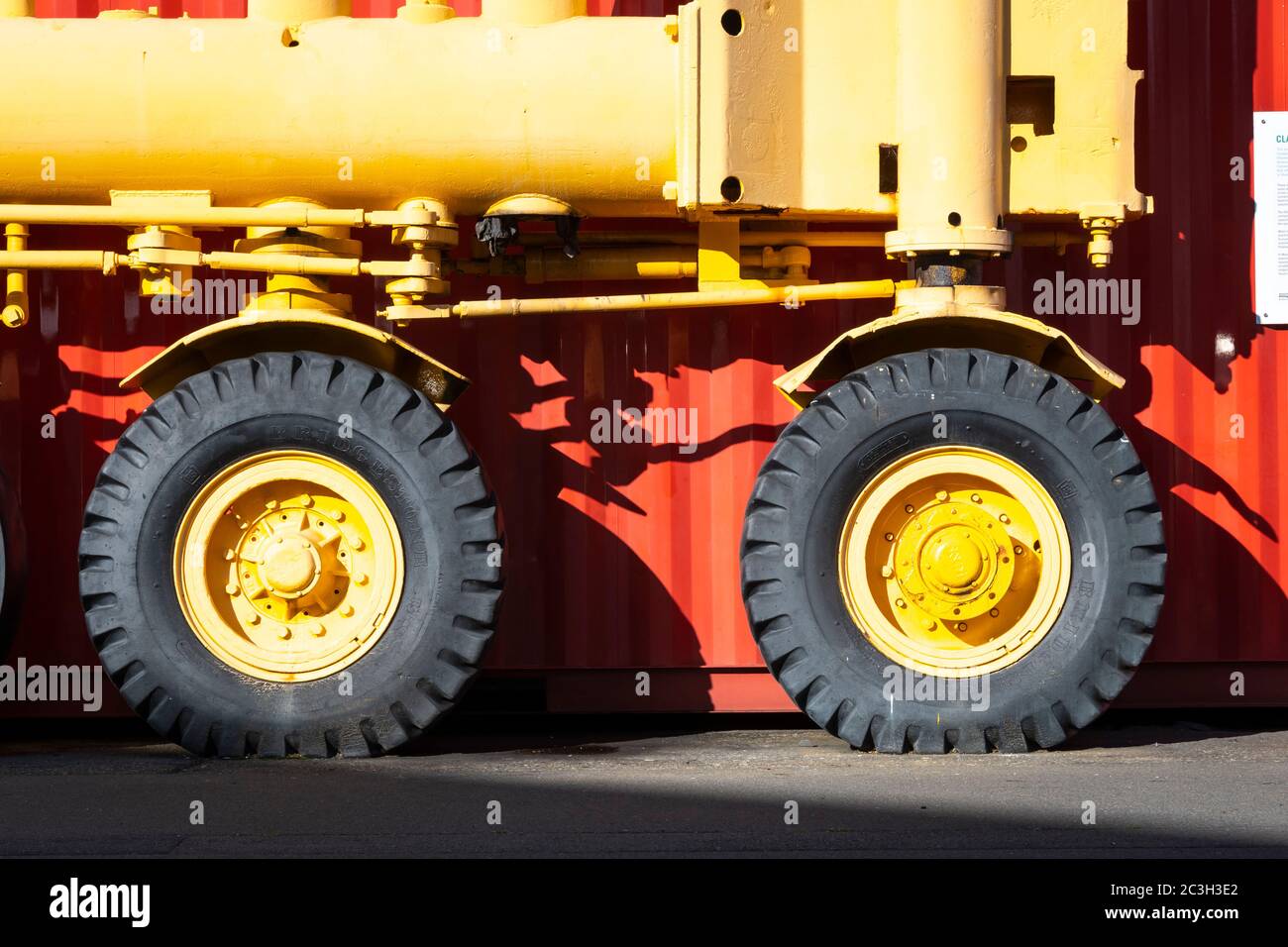 Straddle container carrier, Wellington Harbour, North Island, New ...