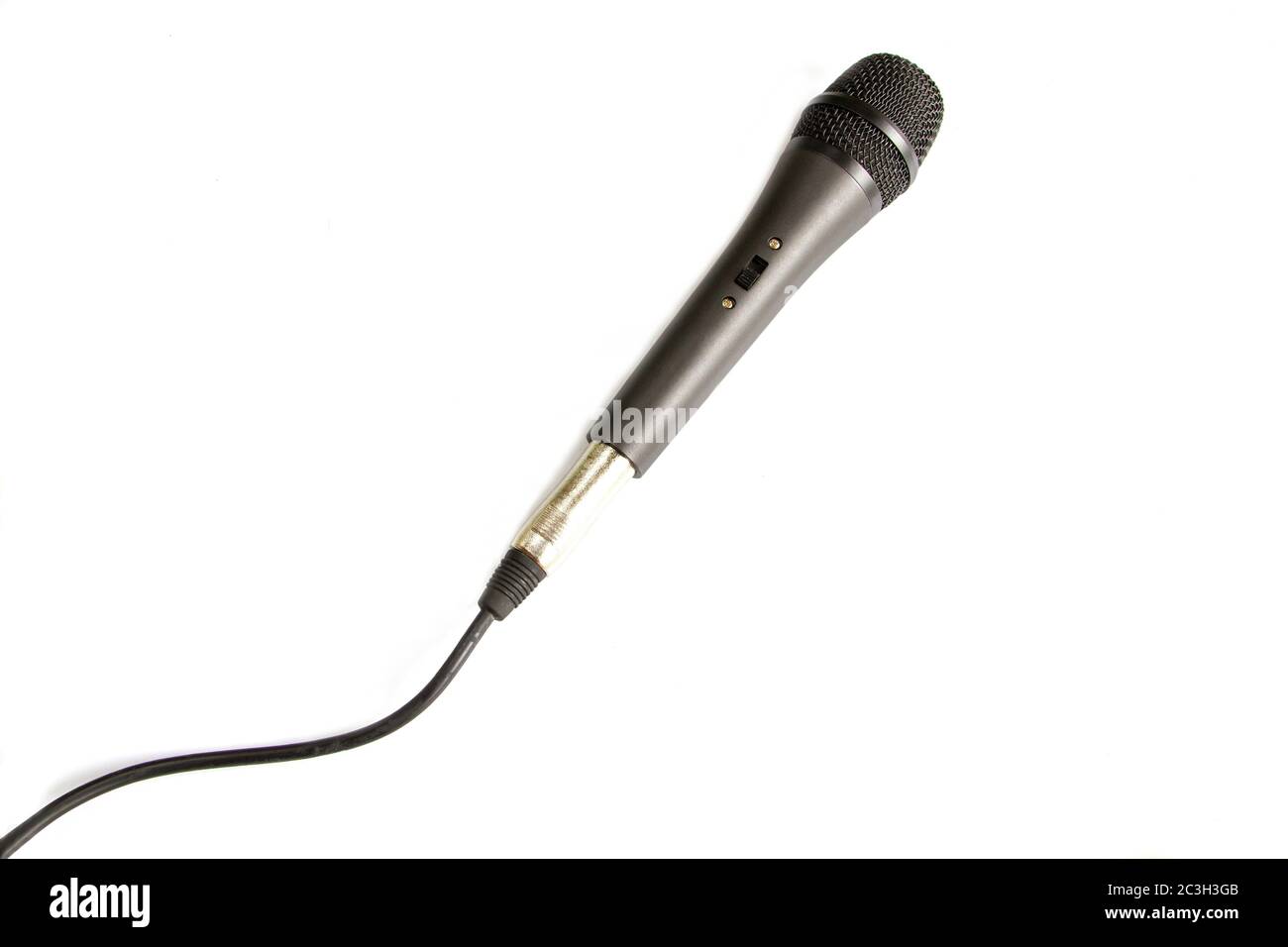 Mike microphone on a white background Stock Photo - Alamy