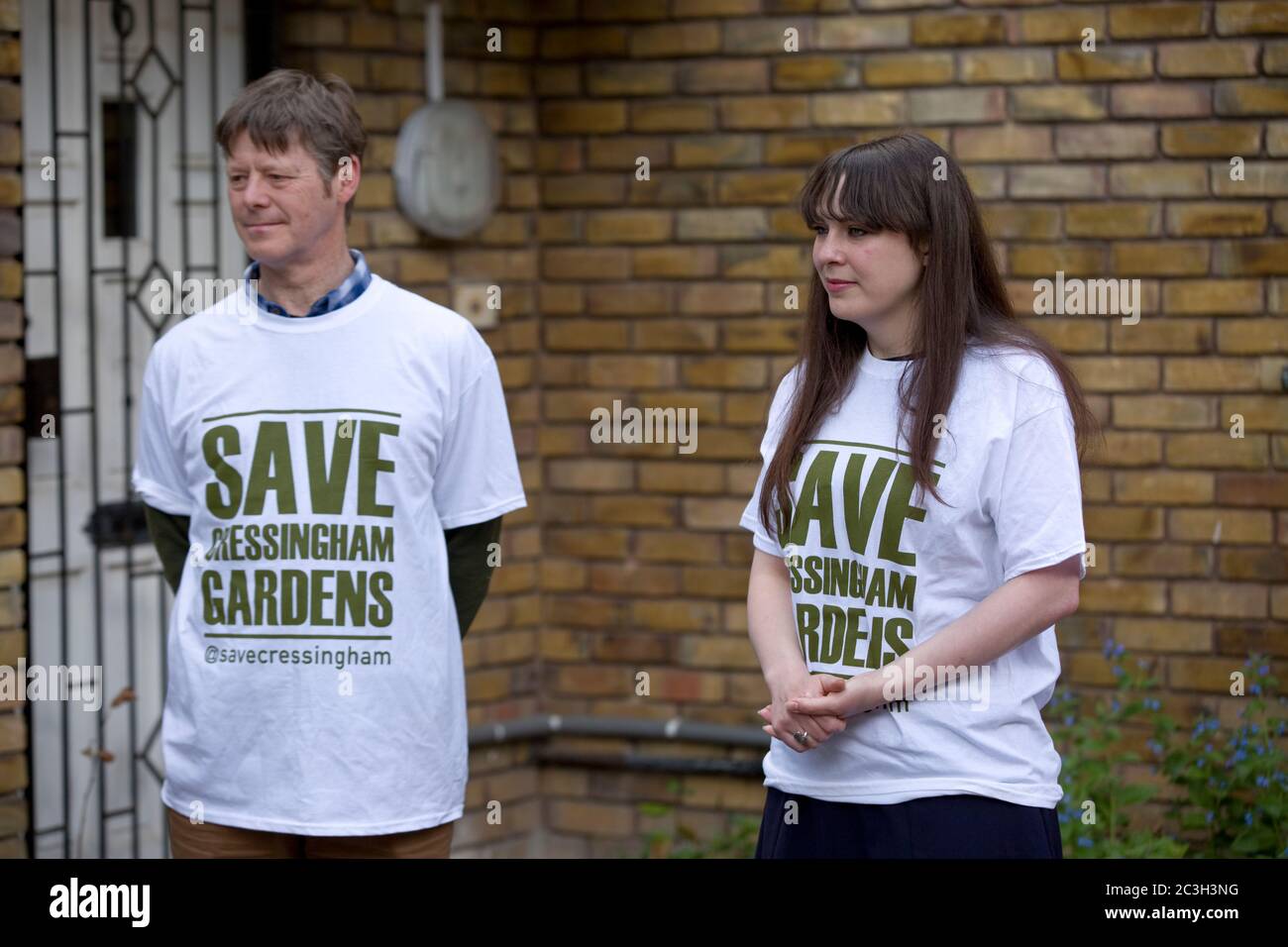 A Green Party event with politicians Amelia Womack and Jonathan Bartley ...
