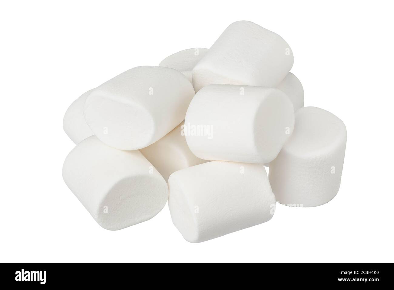 Marshmallow isolated on white background with clipping path and full ...