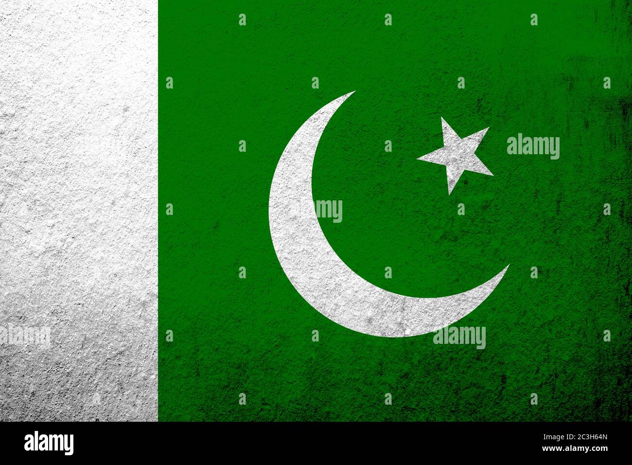 the Islamic Republic of Pakistan National flag. Grunge background Stock ...