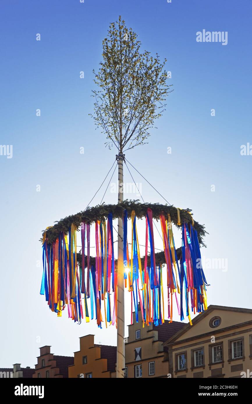 Maypole on the market square hi-res stock photography and images - Alamy