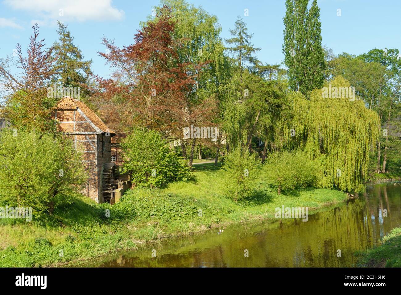mill at the river Stock Photo - Alamy
