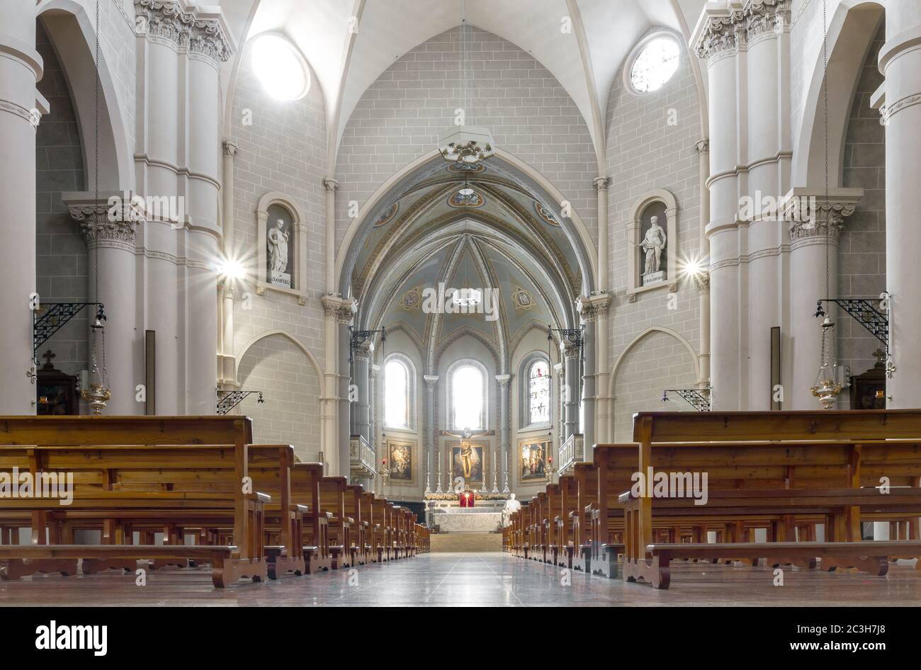 Interior view of a church Stock Photo - Alamy