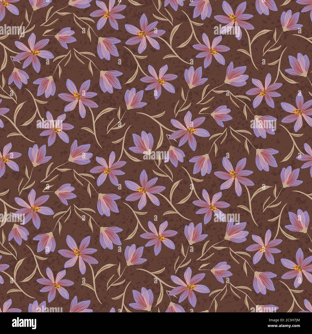 Dark brown floral pattern hi-res stock photography and images - Alamy