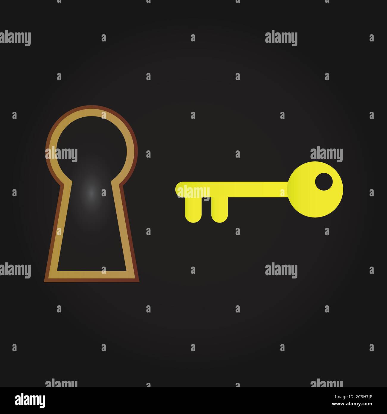 Keyhole and yellow key Stock Vector Image & Art - Alamy