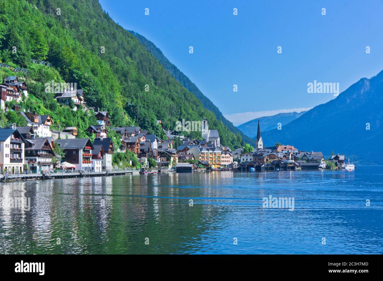 Hallstatt, Old city view by the lake, Alps, Austria Stock Photo - Alamy