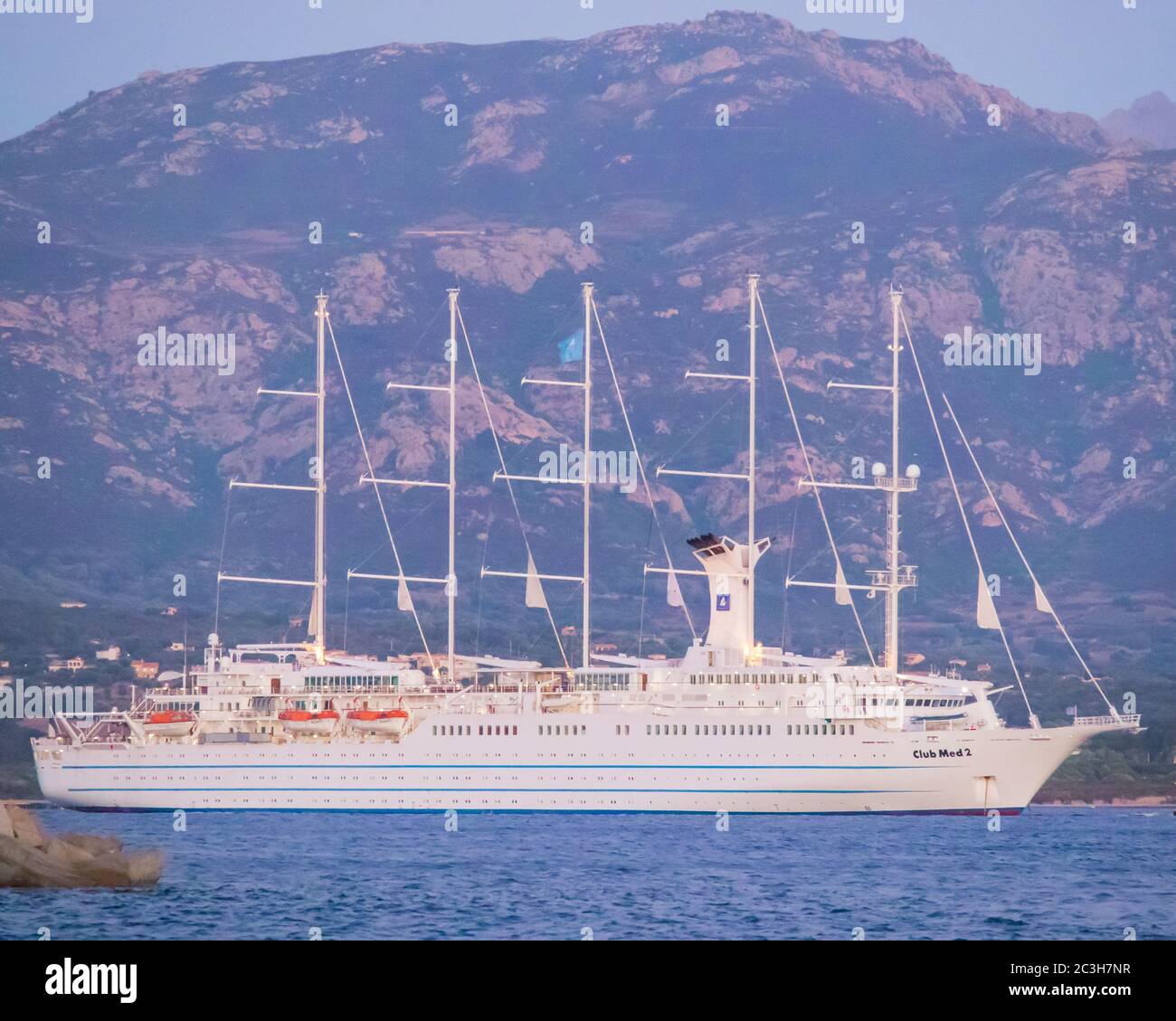 PORTOFINO, ITALY - Sep 29, 2019: The 5-masted motor-sailing yacht Club ...