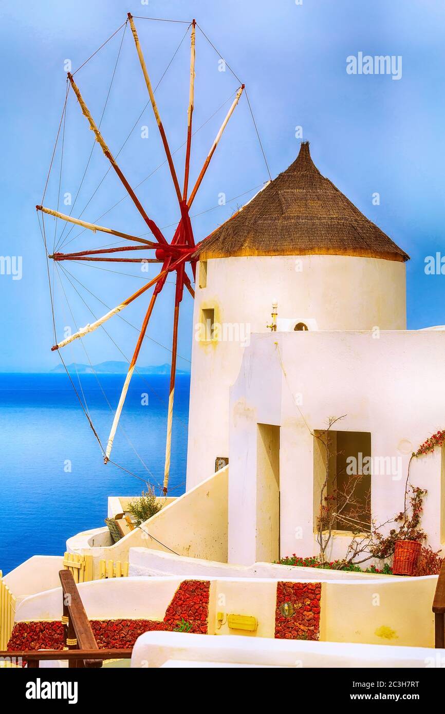 Historic santorini windmill hi-res stock photography and images - Alamy