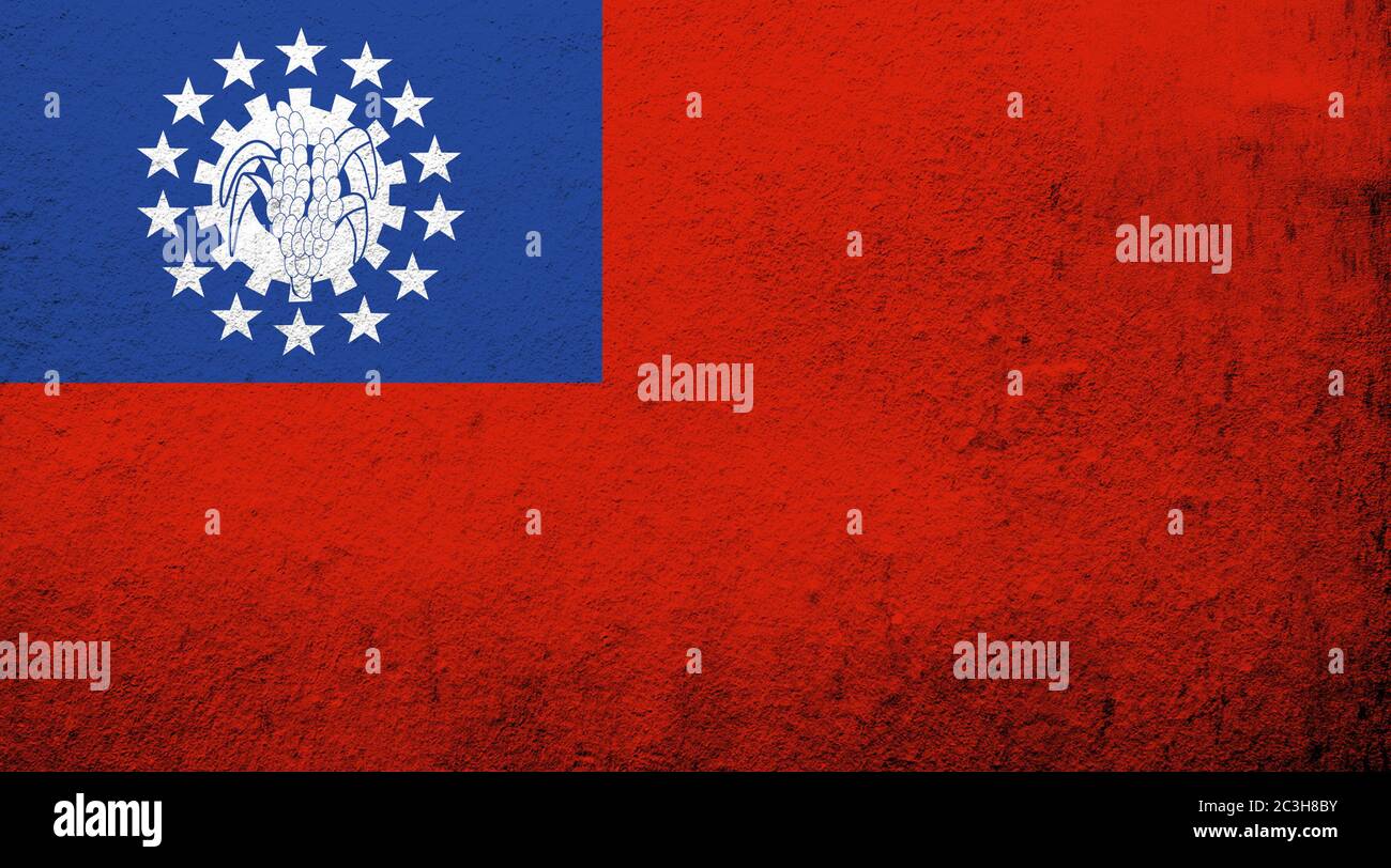 The Republic of the Union of Myanmar (Burma) National flag 1974-2010 ...