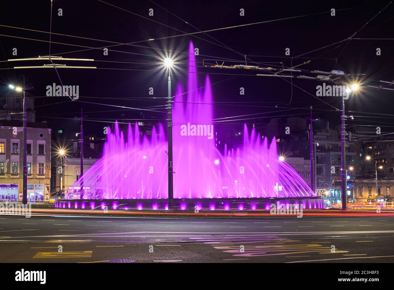 Belgrade / Serbia - November 16, 2018: Slavija Square (Trg Slavija ...
