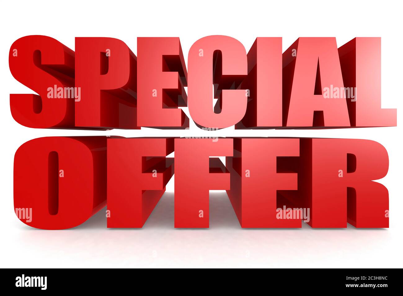 Special offer word isolated on white, 3D rendering Stock Photo - Alamy