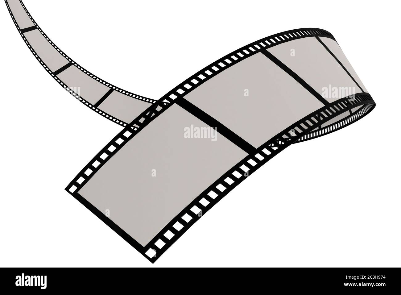Film strip isolated on white background, 3D rendering Stock Photo - Alamy