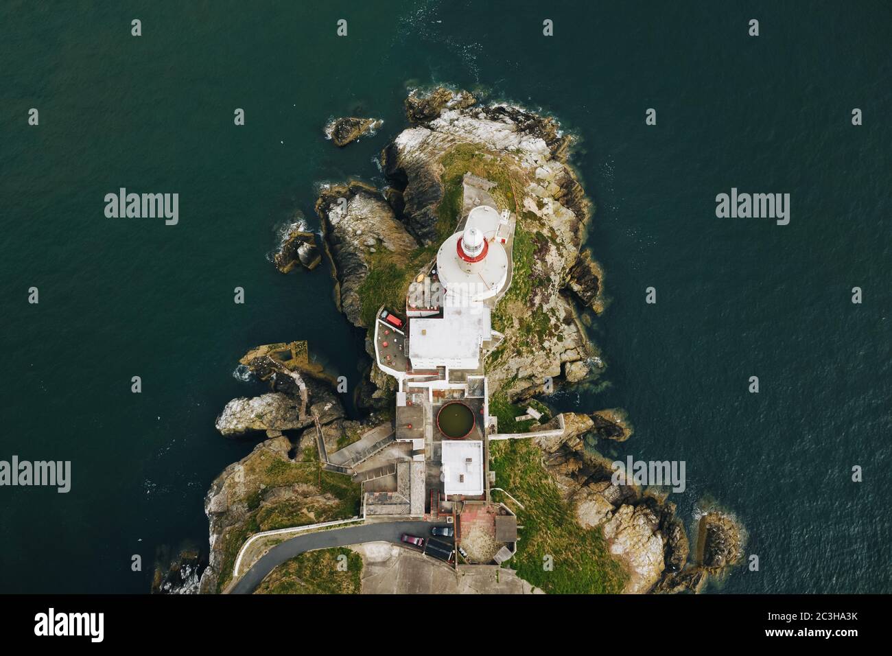 Howth, Ireland lighthouse aerial view Stock Photo - Alamy