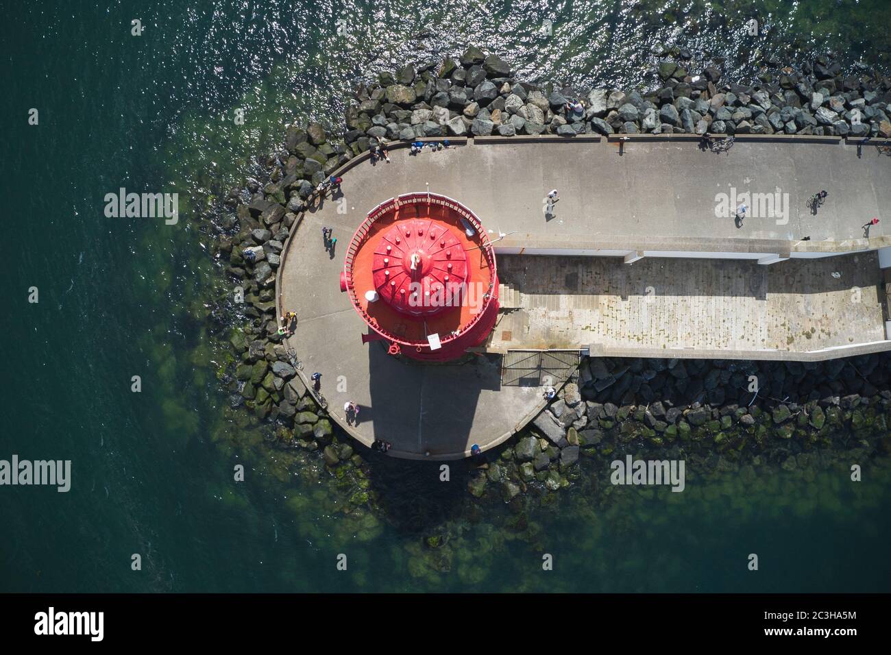 Aerial view of Dublin Harbour, Dublin Poolbeg and Grand Canal docks ...
