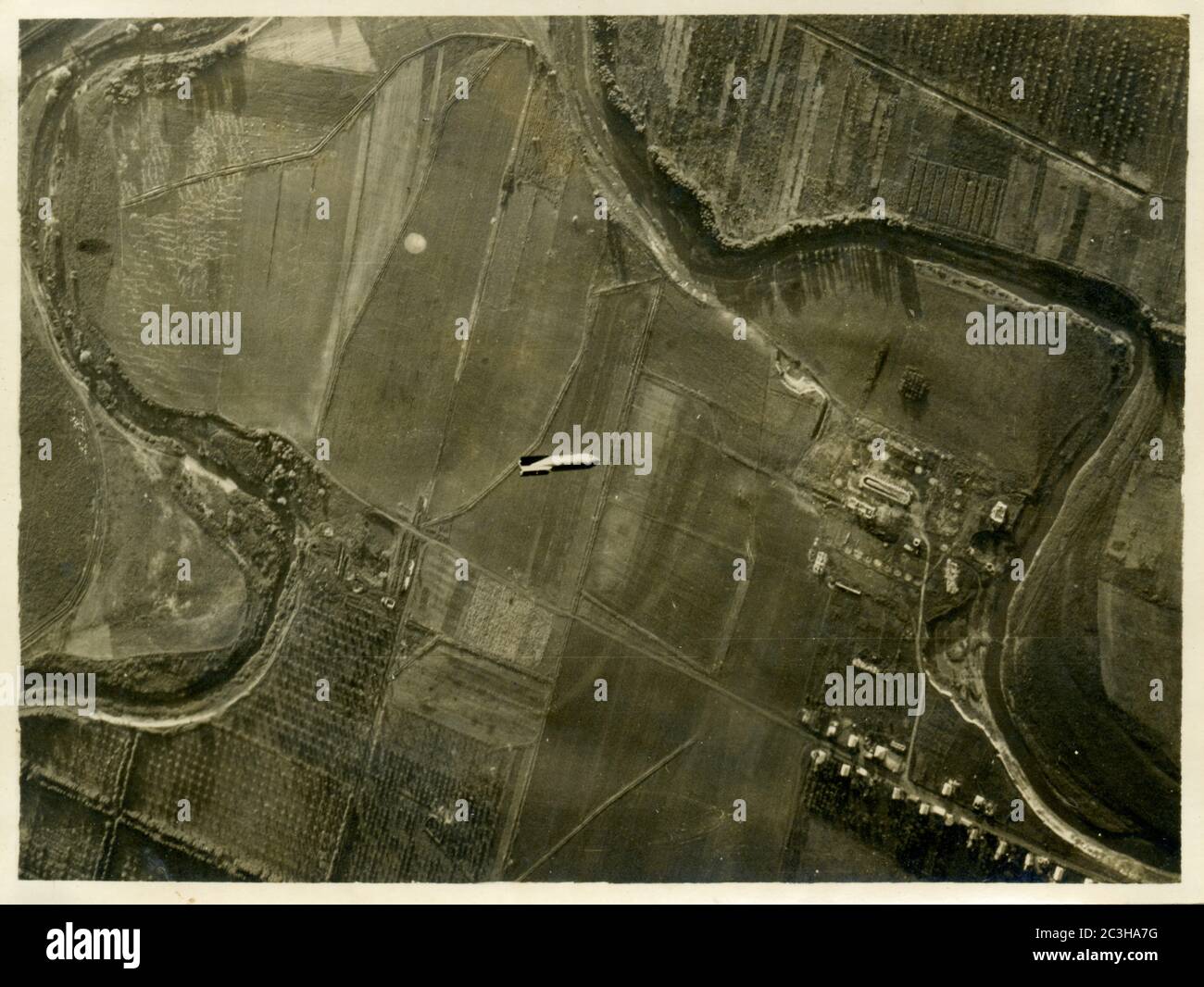 WW2 - german airship on normandy sky Stock Photo - Alamy
