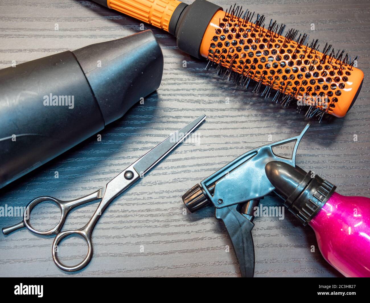 Equipment tool in the hairdresser Stock Photo - Alamy