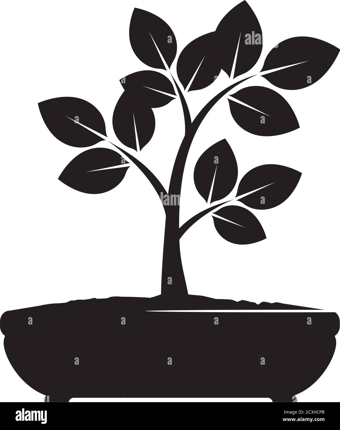 Bonsai Tree. Vector Illustration. Japan style Stock Vector Image & Art ...