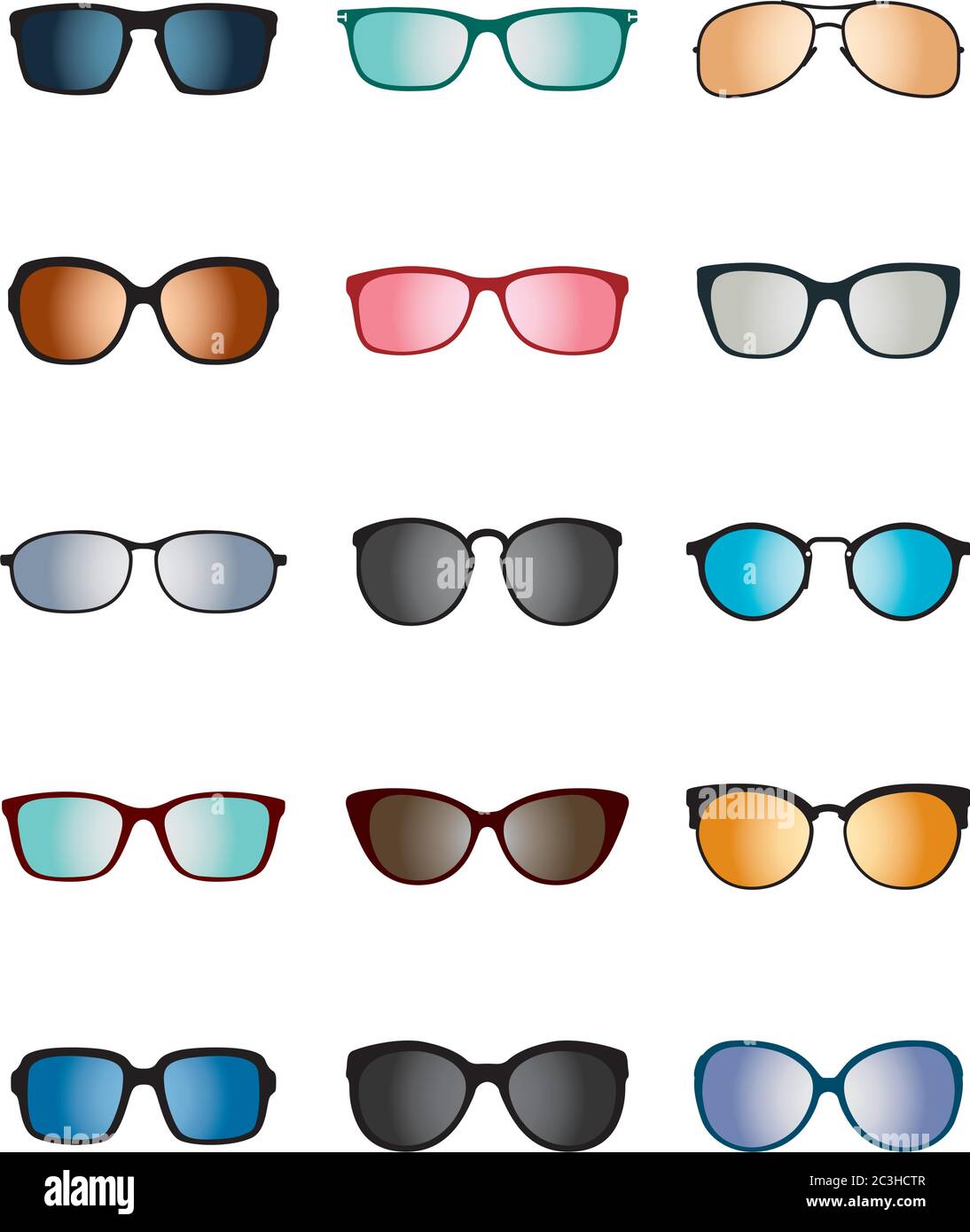 Sunglasses selection Stock Vector Images - Alamy