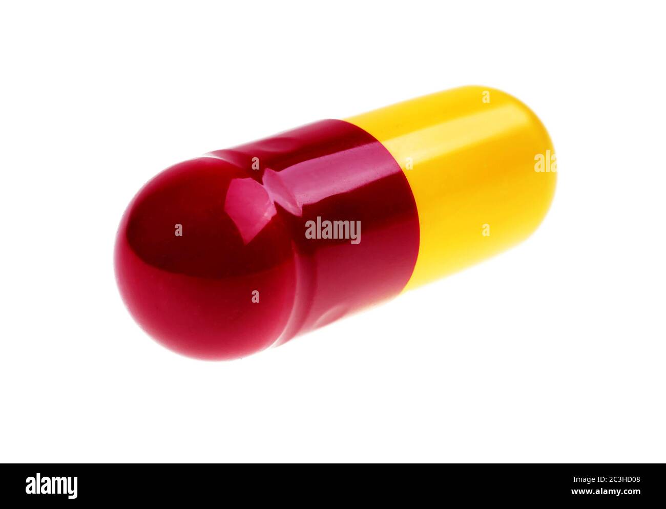 A single antibiotic capsule isolated on white Stock Photo - Alamy