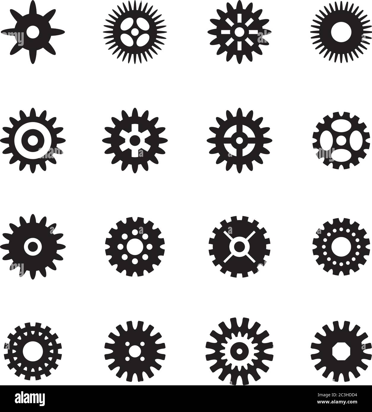 A set of gears. Vector EPS files Stock Vector Image & Art - Alamy