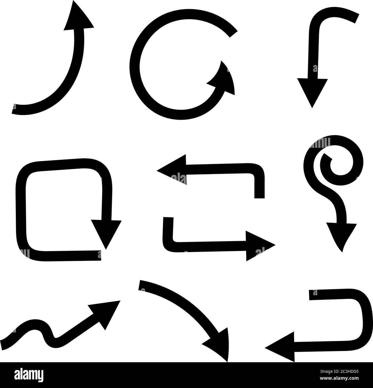 Black arrows. Set of simple signs Stock Vector Image & Art - Alamy