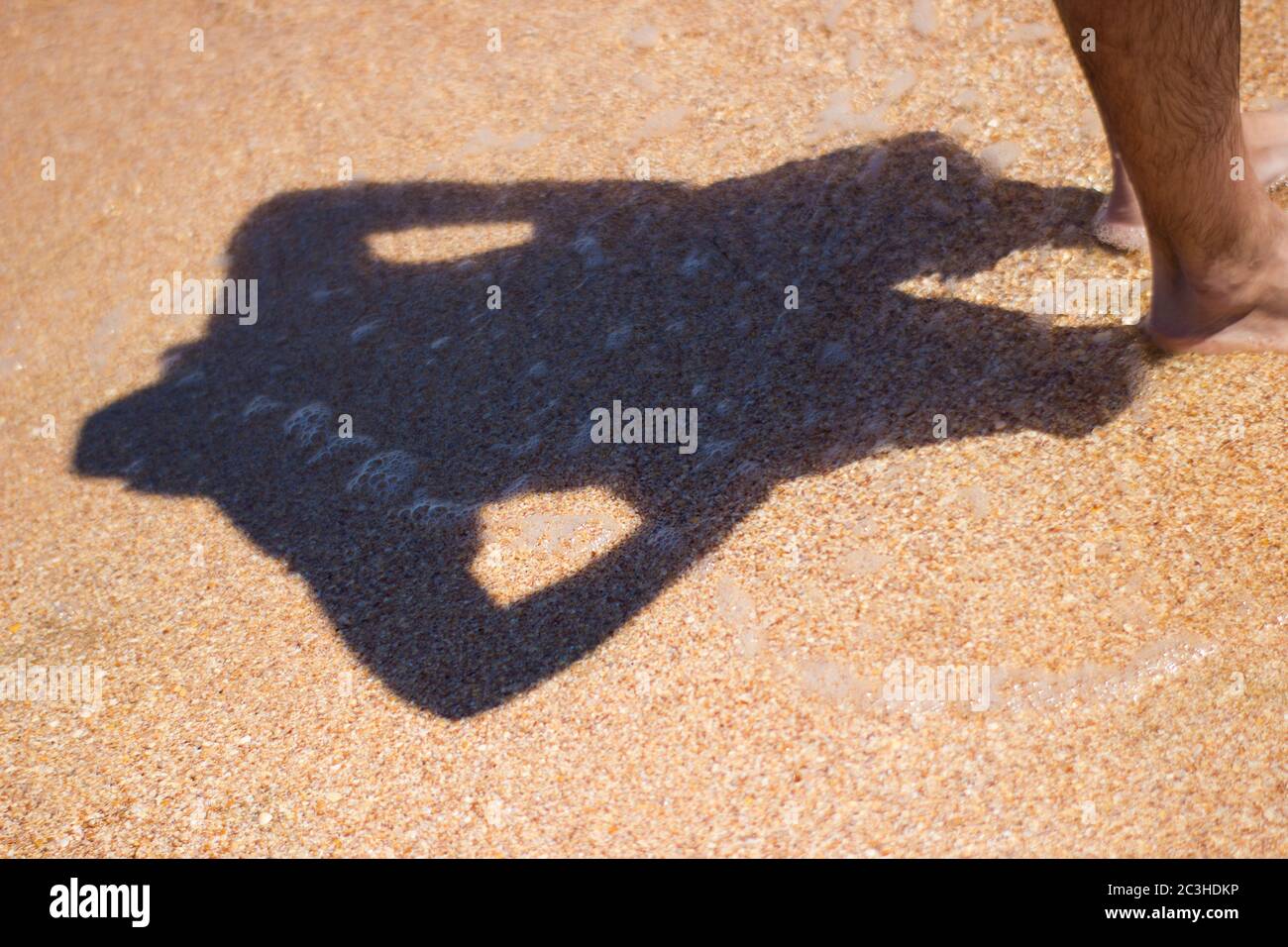 Human shadow on beach hi-res stock photography and images - Alamy