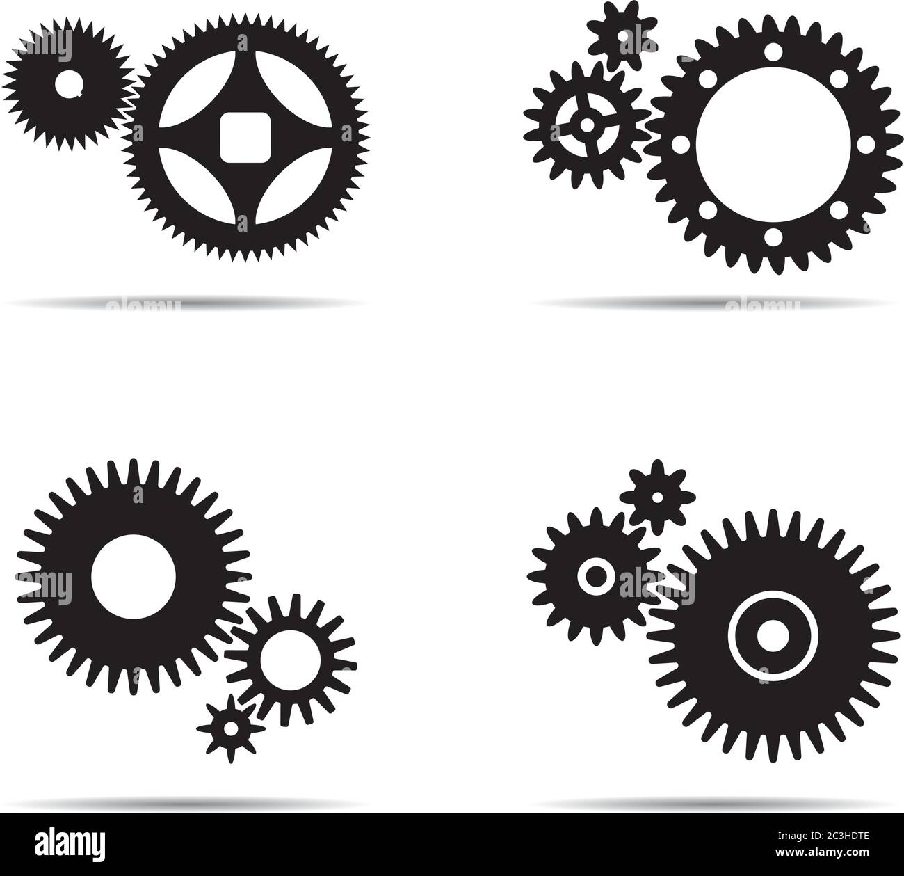 A set of gears. Vector EPS files Stock Vector Image & Art - Alamy
