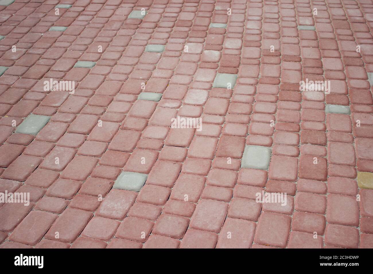 Texture of red floor paving tiles in the city - background Stock Photo ...