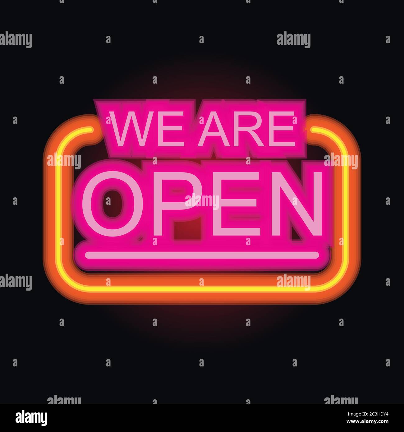 open neon sign for your store and shop, vector illustration Stock ...