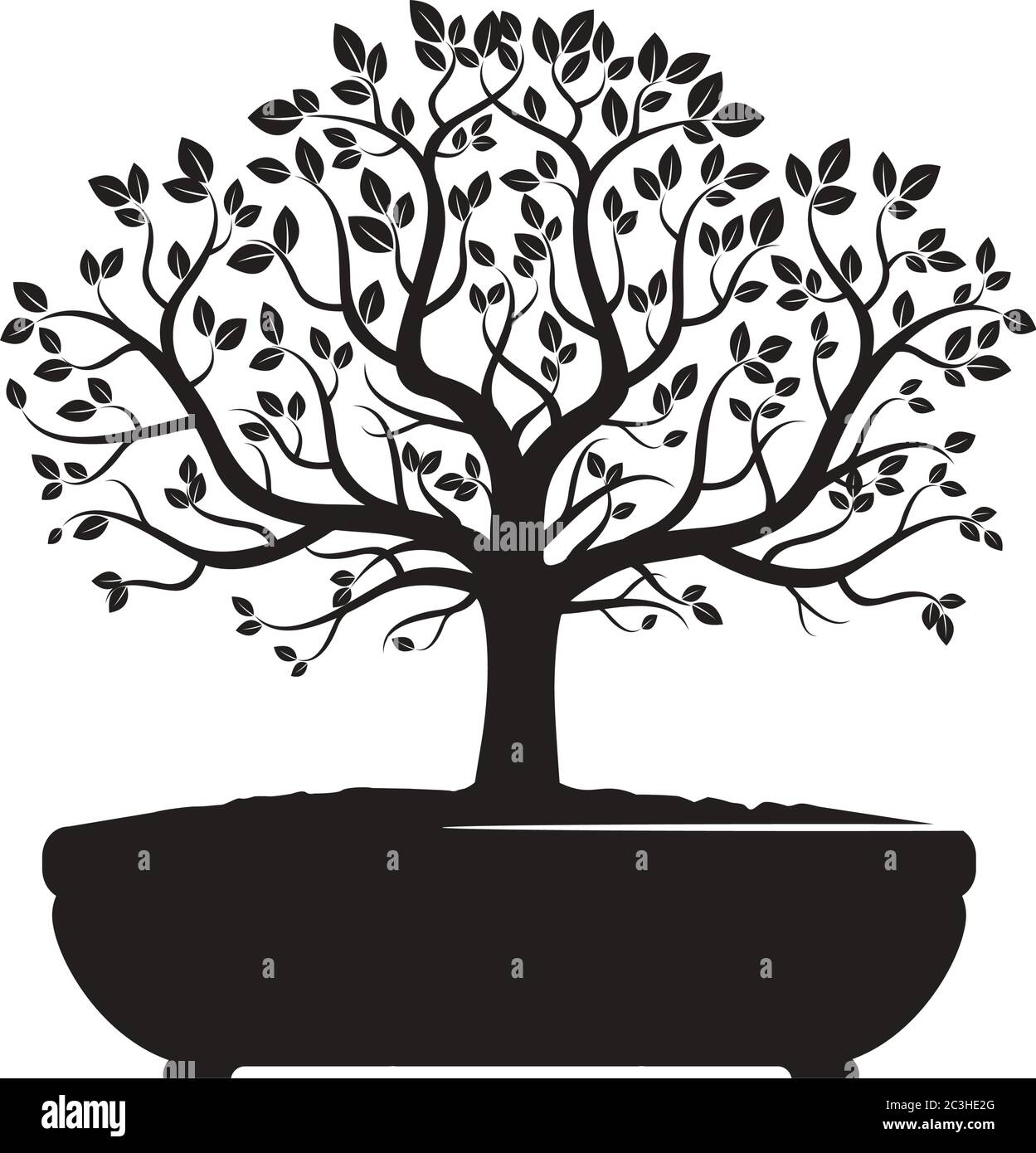 Bonsai Tree. Vector Illustration. Japan style Stock Vector Image & Art ...