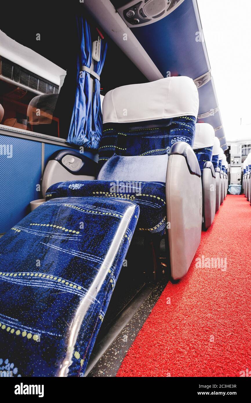 Vertical shot of modern design of a bus seat Stock Photo - Alamy