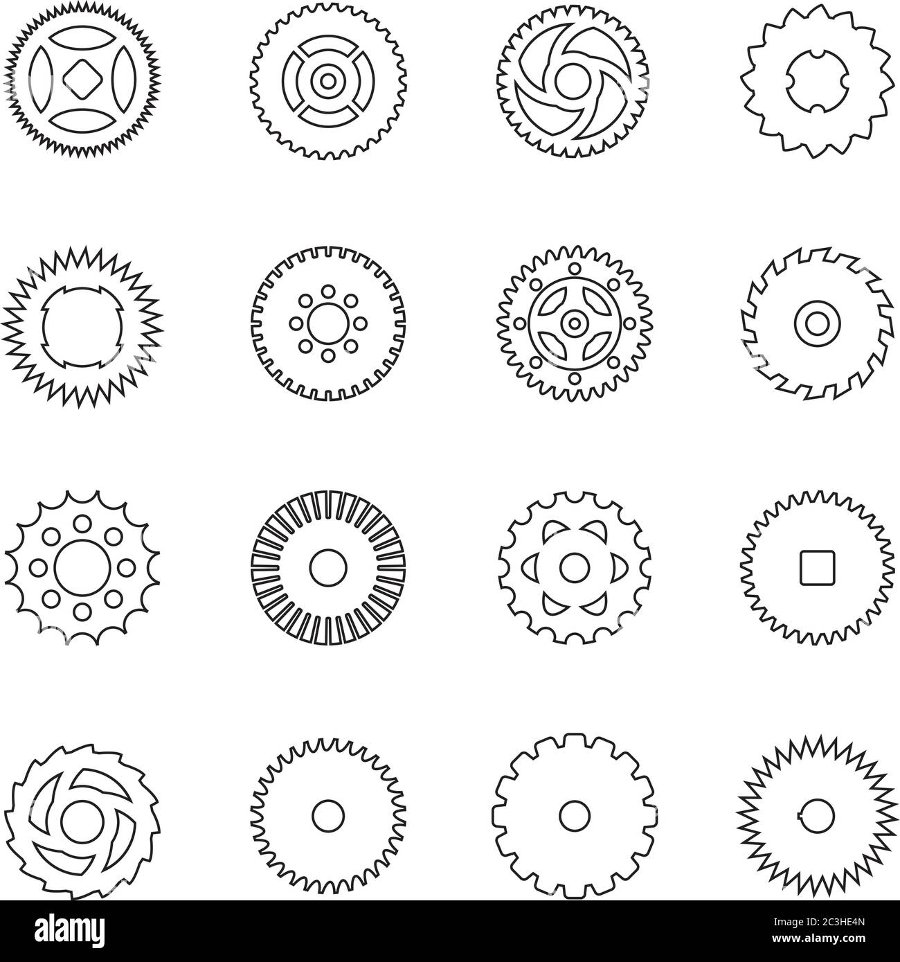 A set of gears. Vector EPS files Stock Vector Image & Art - Alamy