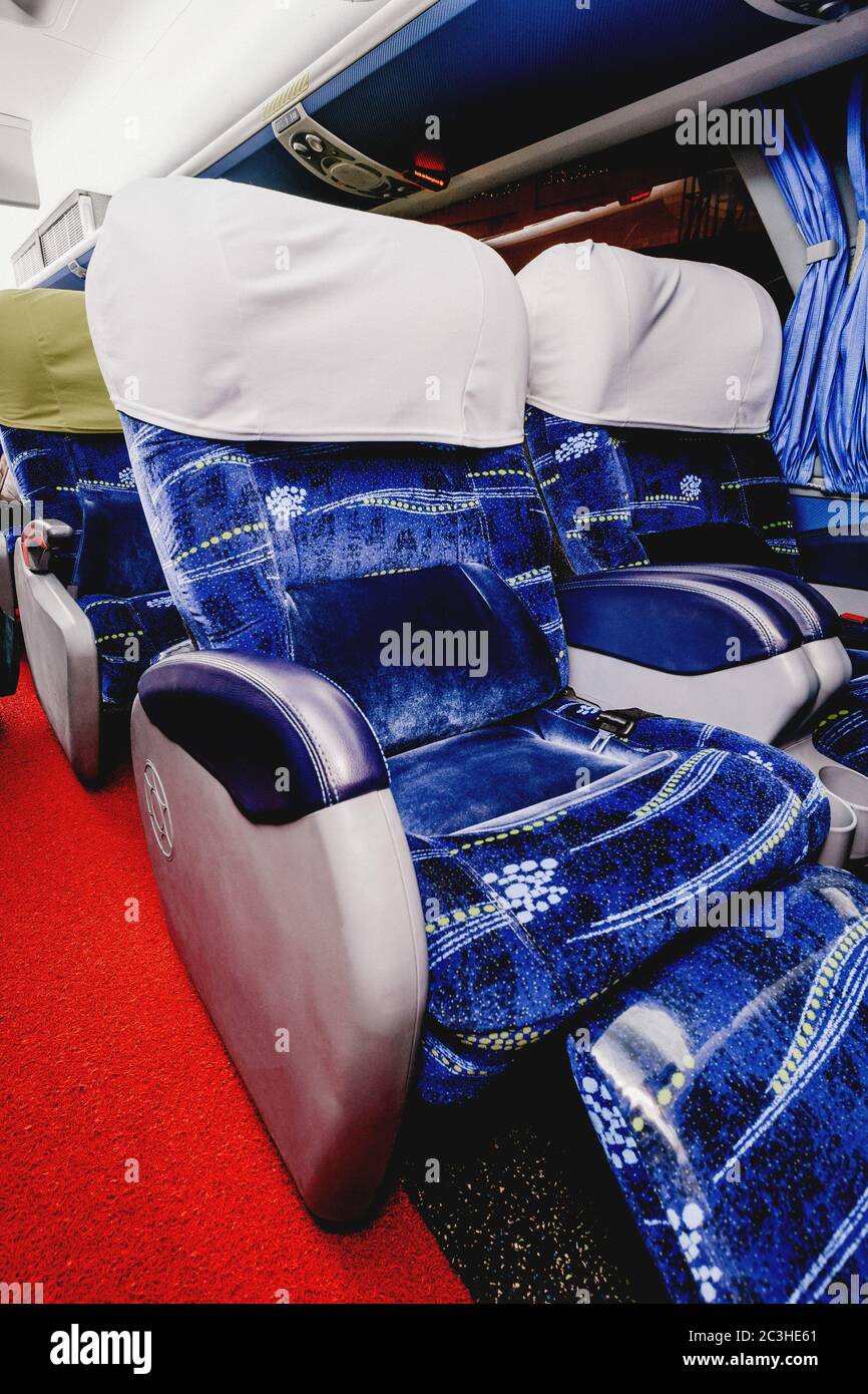 Vertical shot of modern design of a bus seat Stock Photo - Alamy