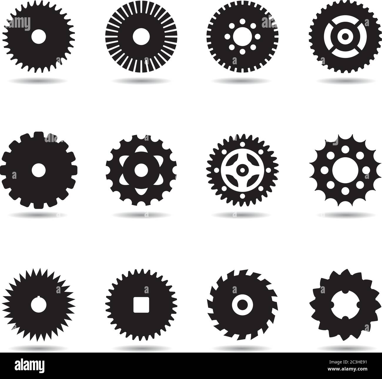 A set of gears. Vector EPS files Stock Vector Image & Art - Alamy