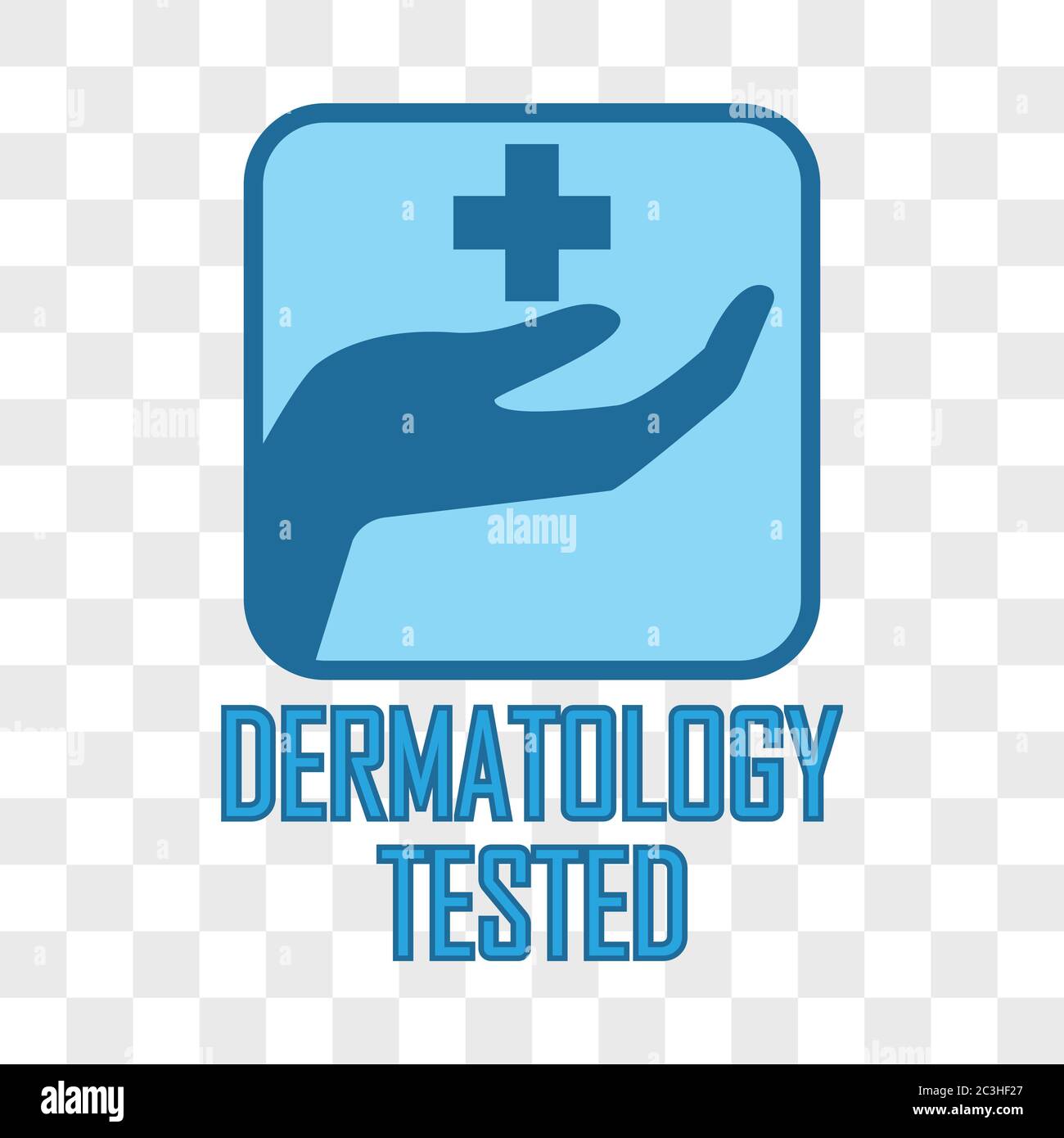 dermatology tested logo for cosmetic product. vector illustration Stock ...