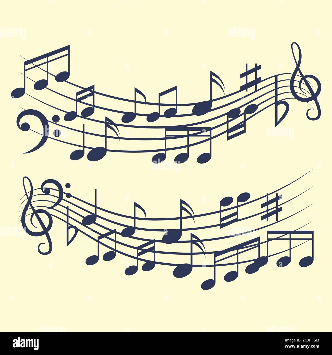 music notes for music background, vector illustration Stock Vector ...