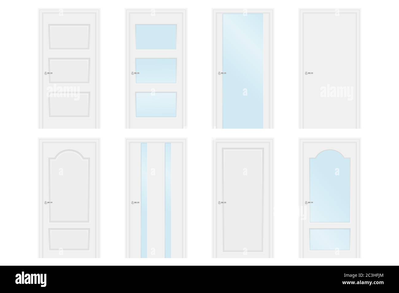 White interior doors. Collection Stock Vector Image & Art - Alamy