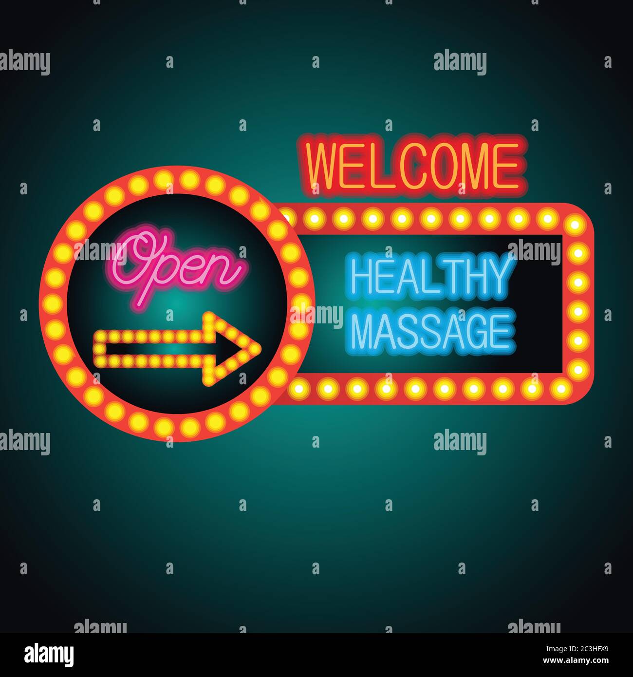 Massage Sign Stock Vector Images - Alamy