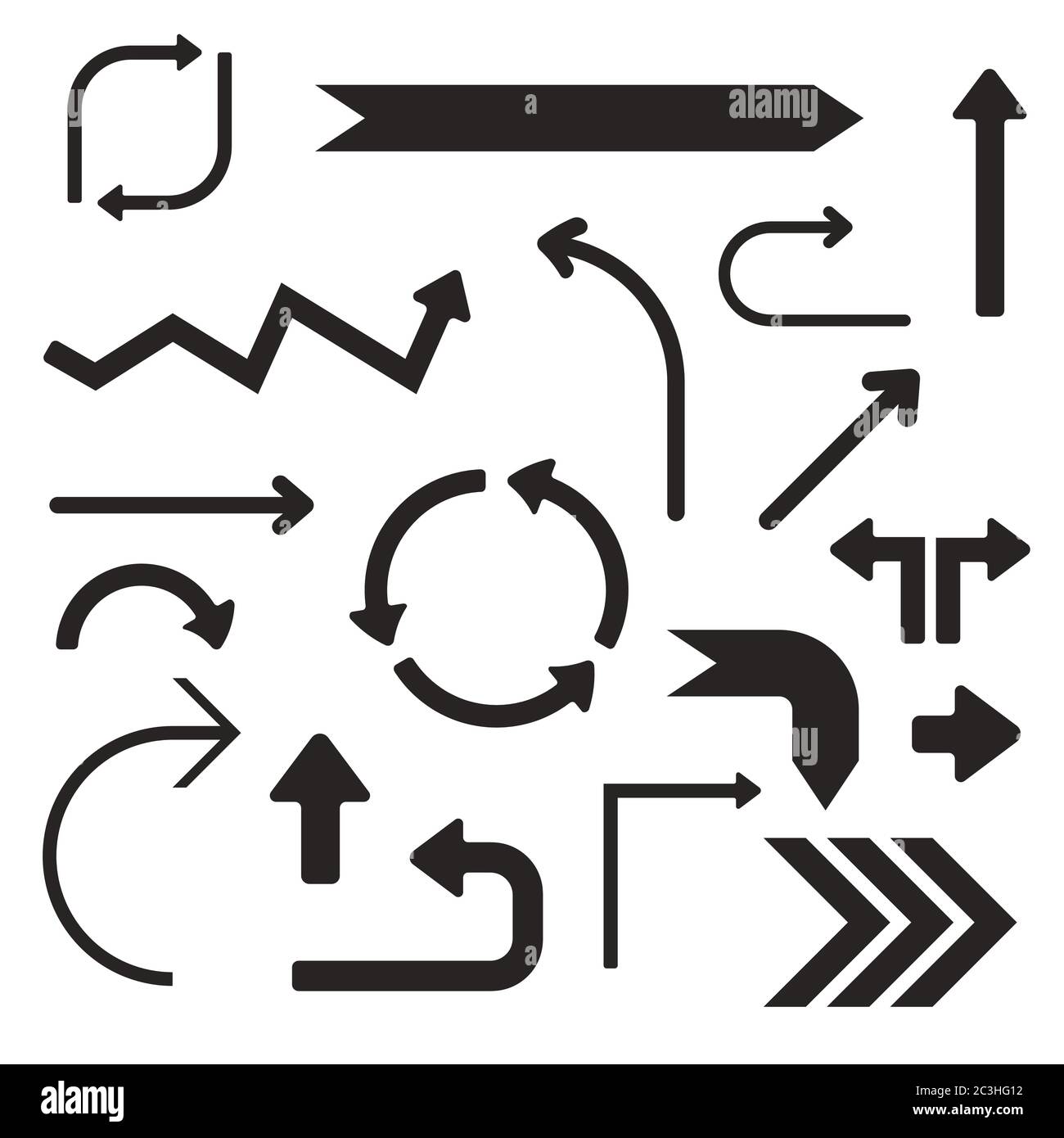 Black arrows. Set of simple signs Stock Vector Image & Art - Alamy