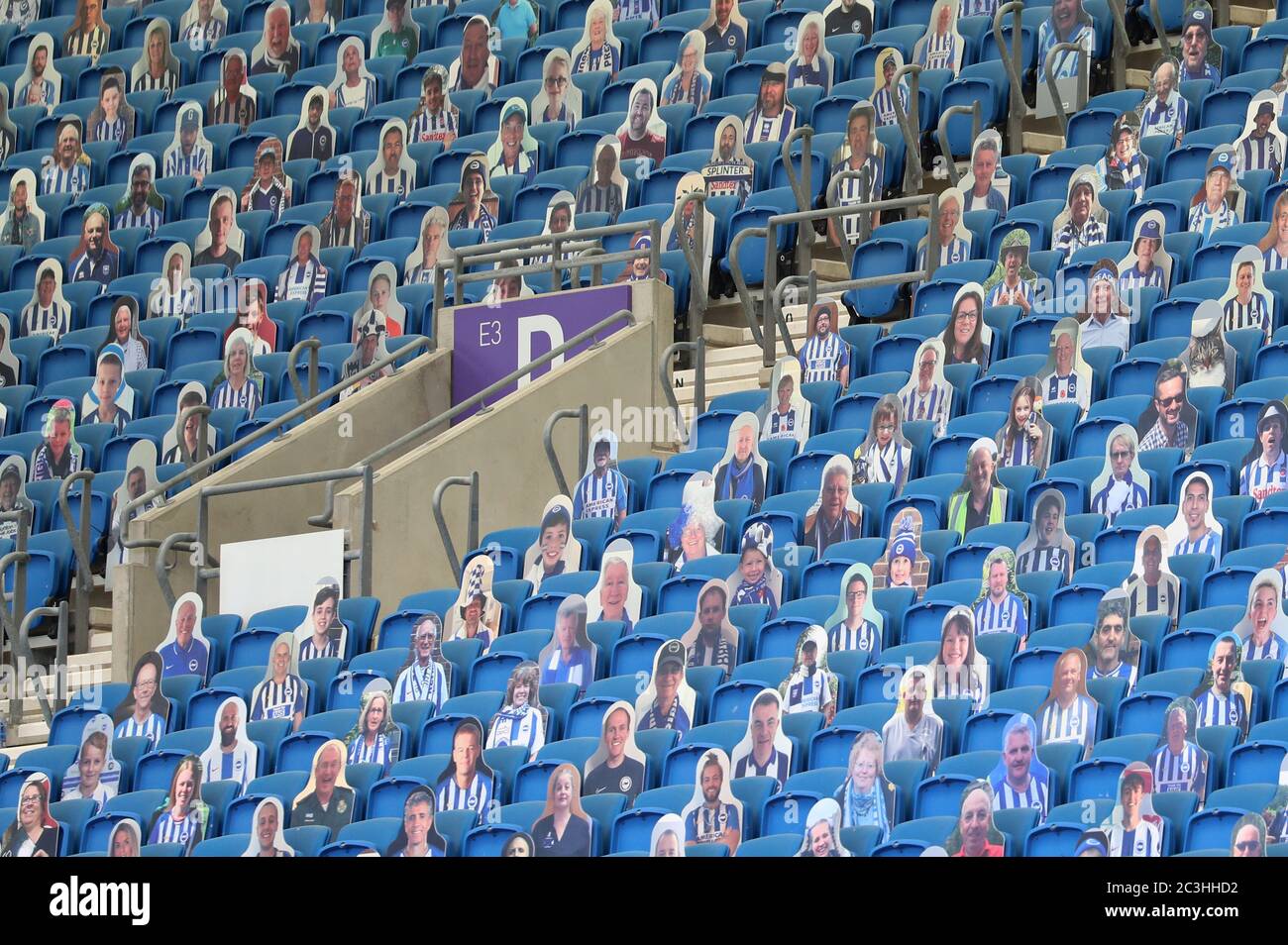Cardboard cutouts of fans in the stands before the Premier League match ...