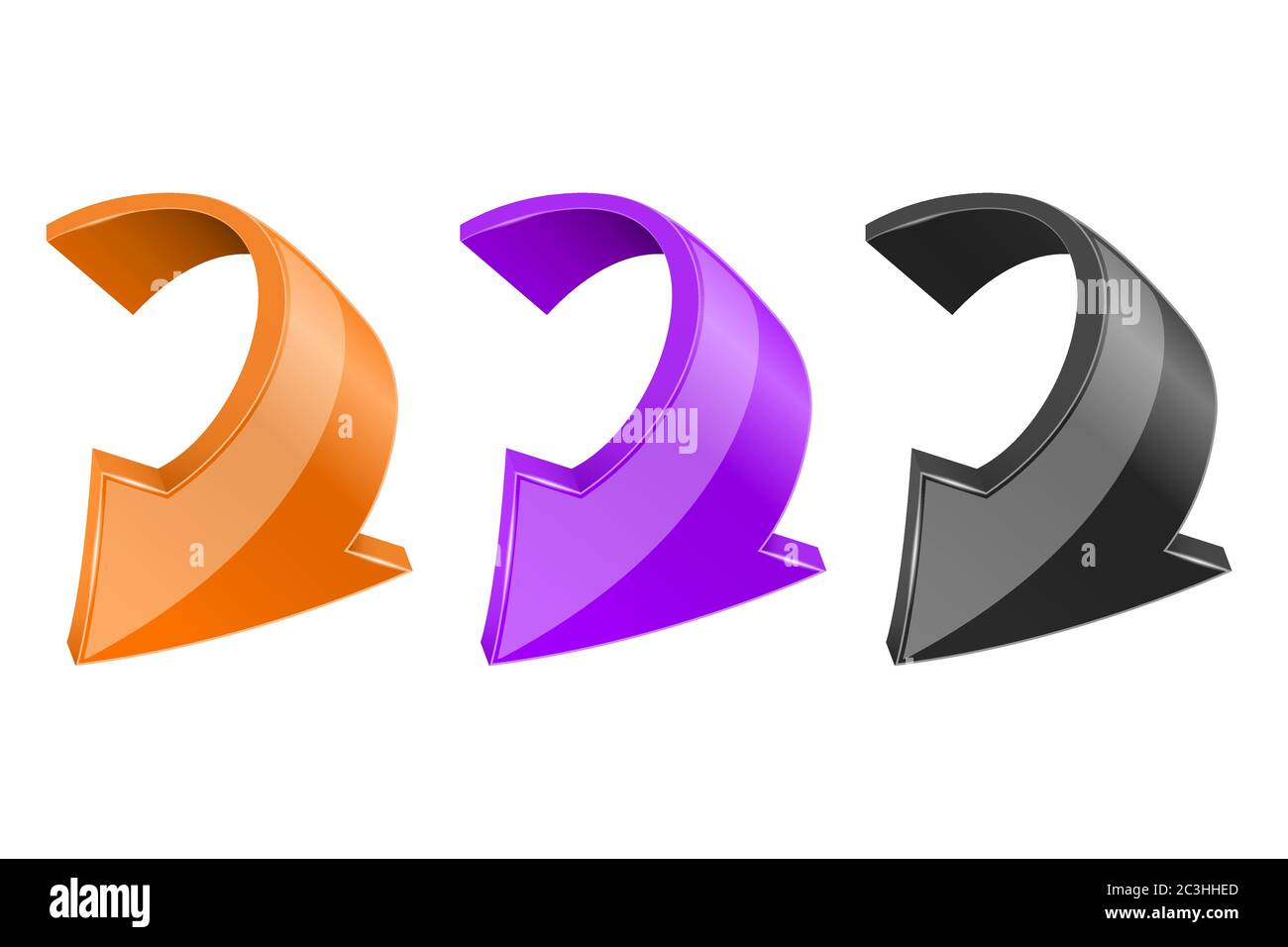 Purple curved arrow hi-res stock photography and images - Alamy